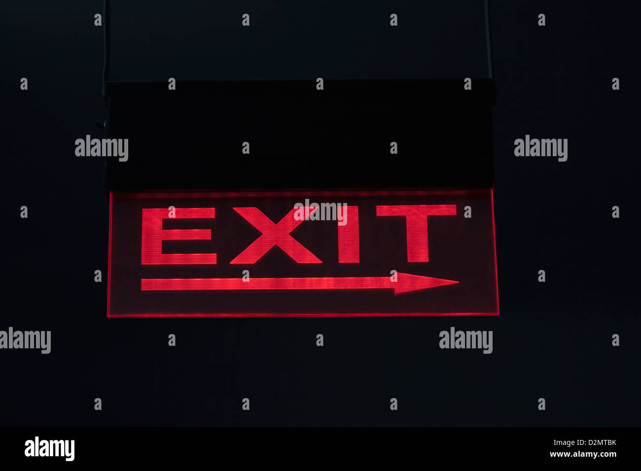 Close-up of an Exit sign Stock Photo - Alamy