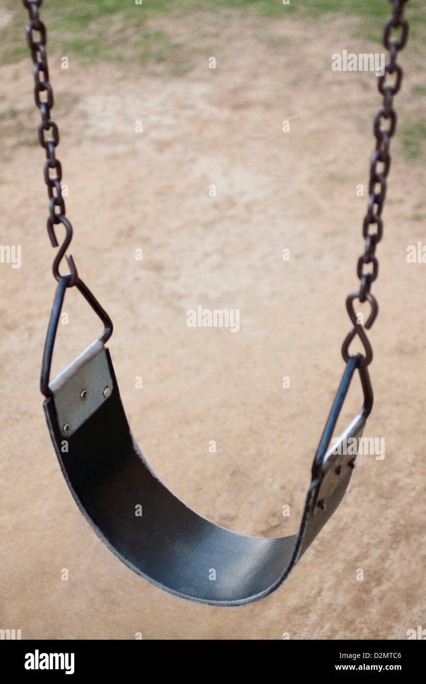 Close-up of a chain swing Stock Photo - Alamy