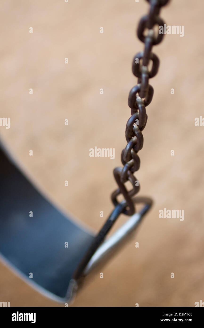 Close-up of a chain swing Stock Photo - Alamy