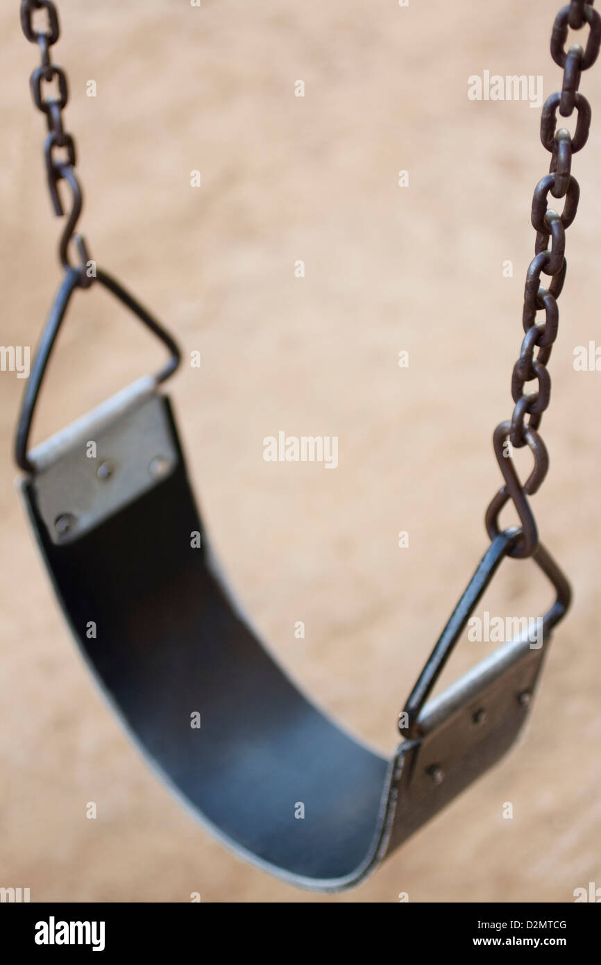 Close-up of a chain swing Stock Photo - Alamy