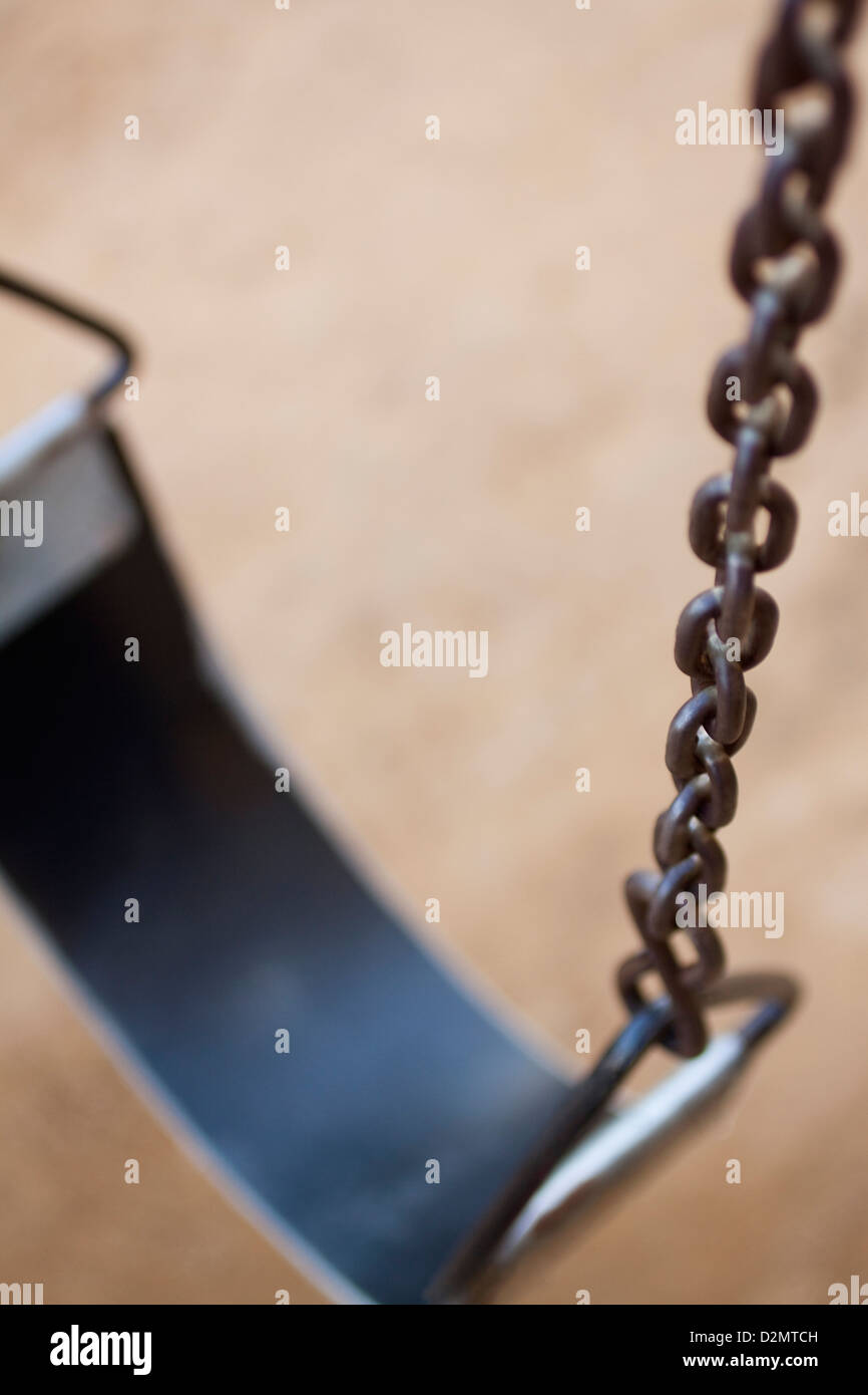 Close-up of a chain swing Stock Photo - Alamy