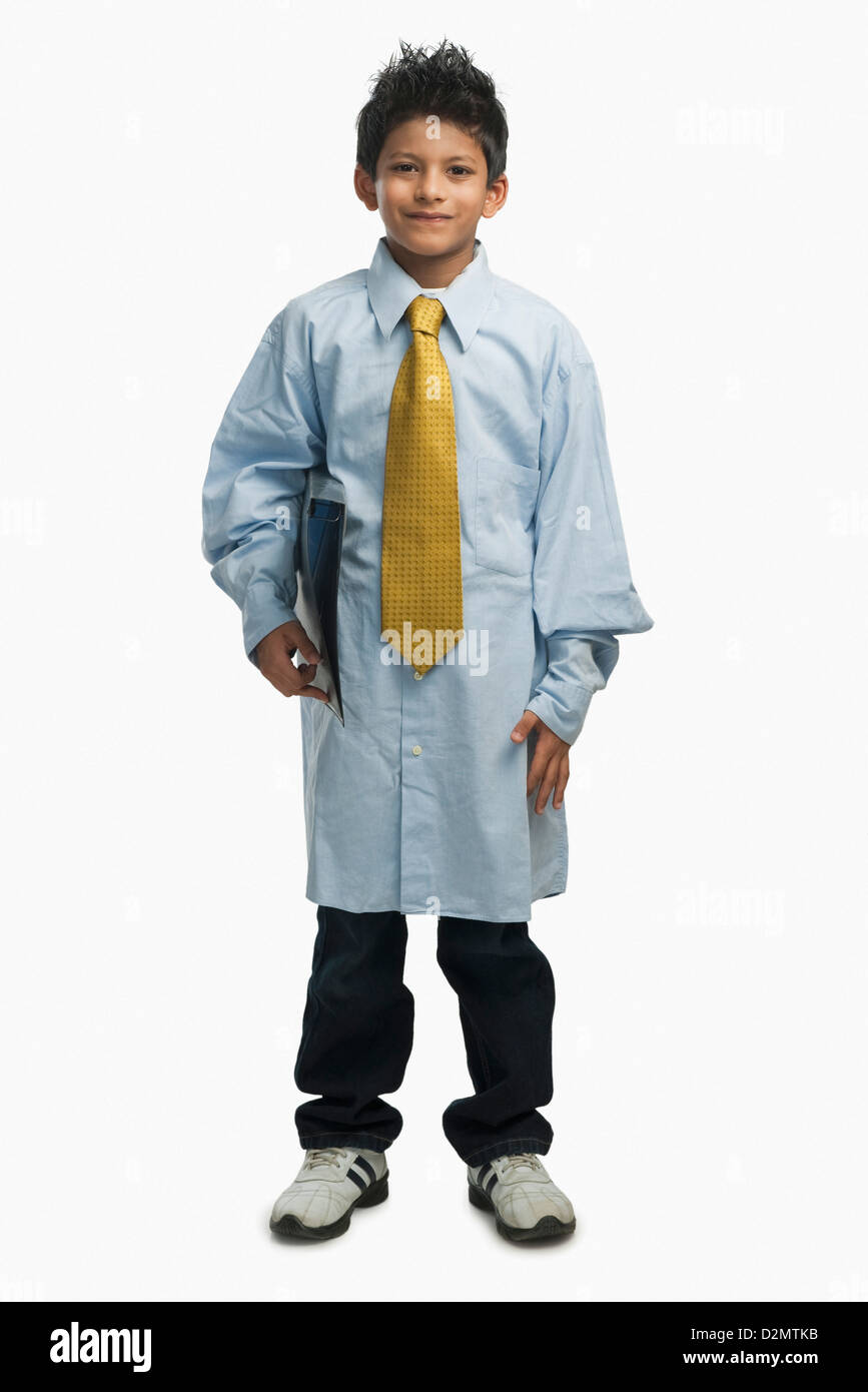 Boy dressed as a businessman Stock Photo - Alamy