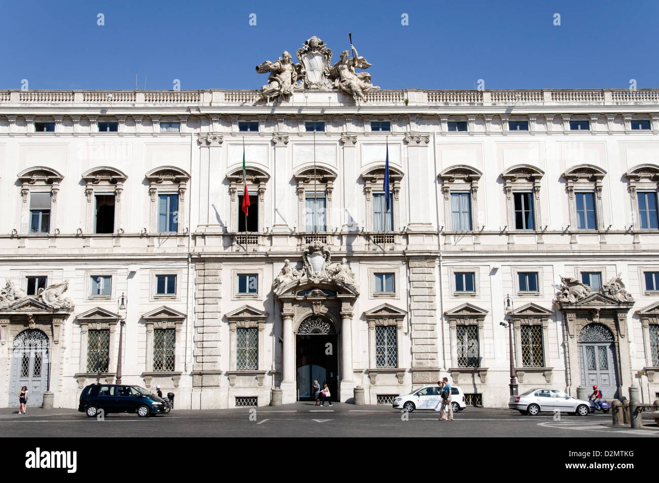 Rome. Italy. The 17th century Palazzo della Consulta home of ...