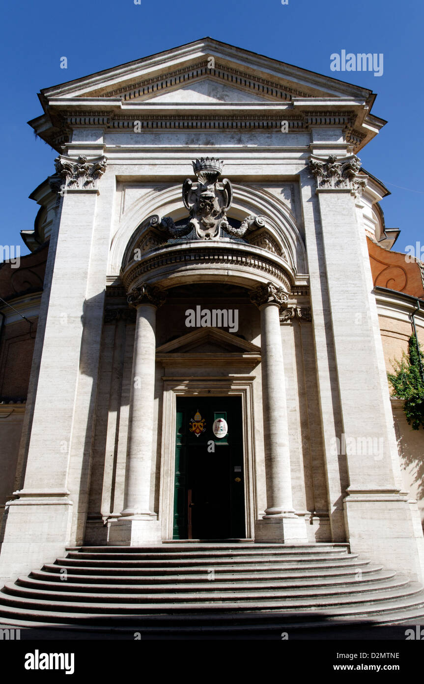 Rome. Italy. The facade of Chiesa di Sant'Andrea al Quirinale, located ...