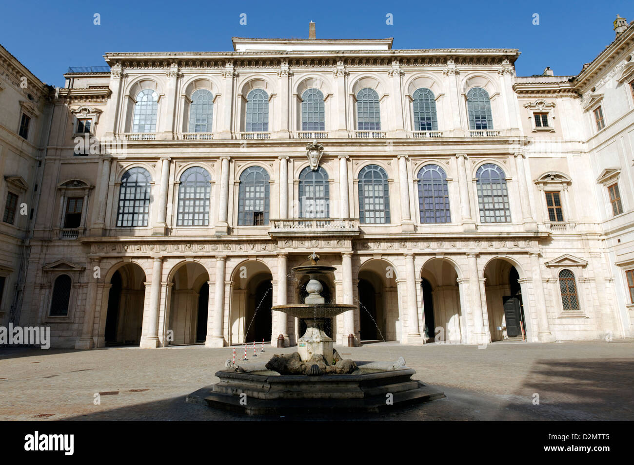 Rome. Italy. View of the Baroque 17th century Palazzo Barberini on Via ...