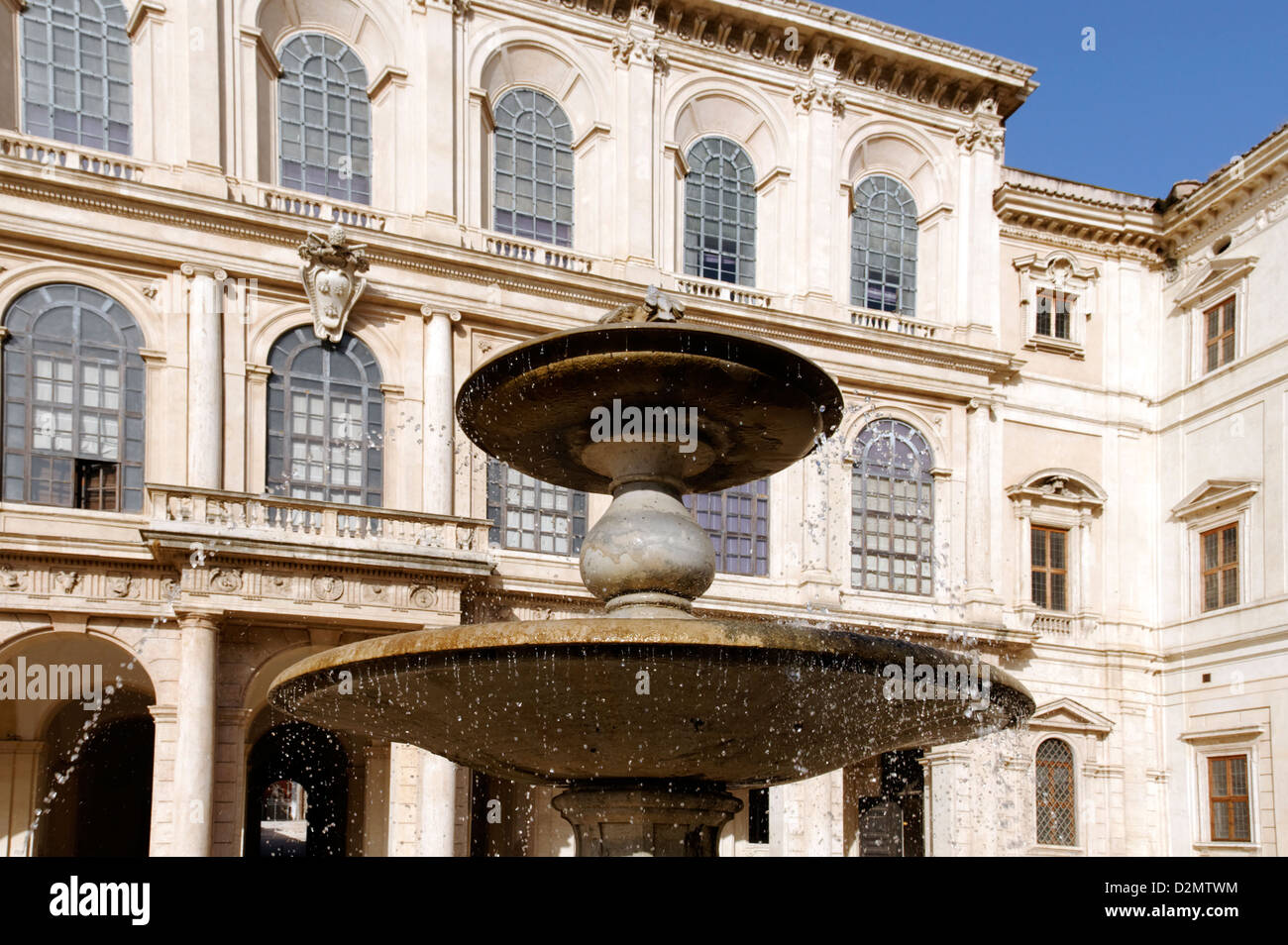 Rome. Italy. View of the Baroque 17th century Palazzo Barberini on Via ...