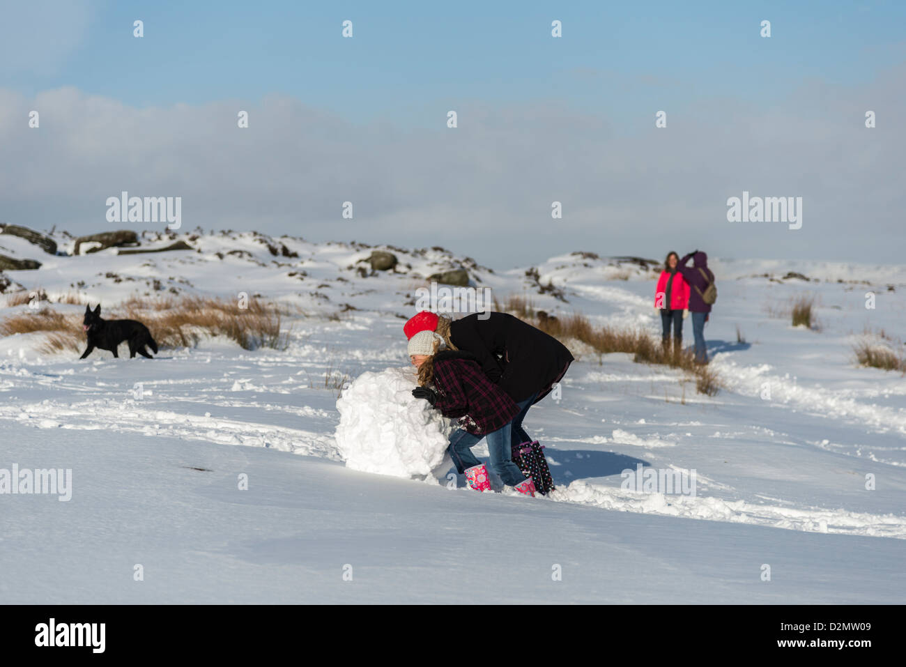 Child enjoying the snow hi-res stock photography and images - Alamy