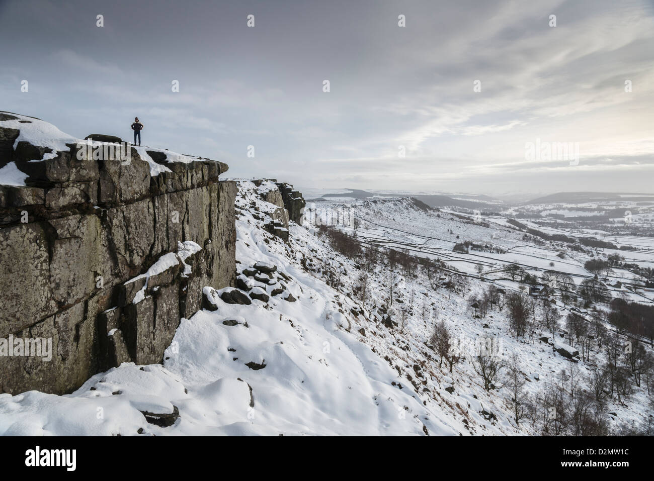 Mountain Cliff Edge Snow