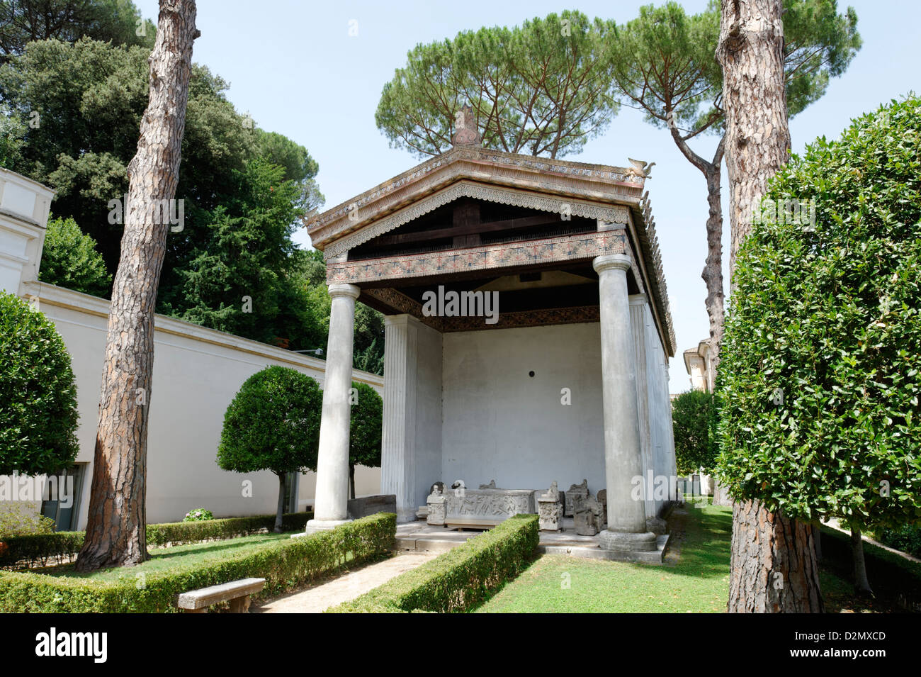 Villa Giulia. Rome. Italy. A replica Etruscan temple built in 1891 by ...