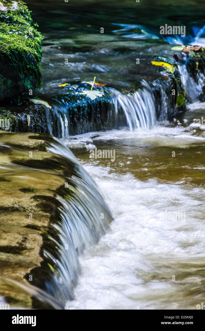 Small gentle waterfall Stock Photo - Alamy