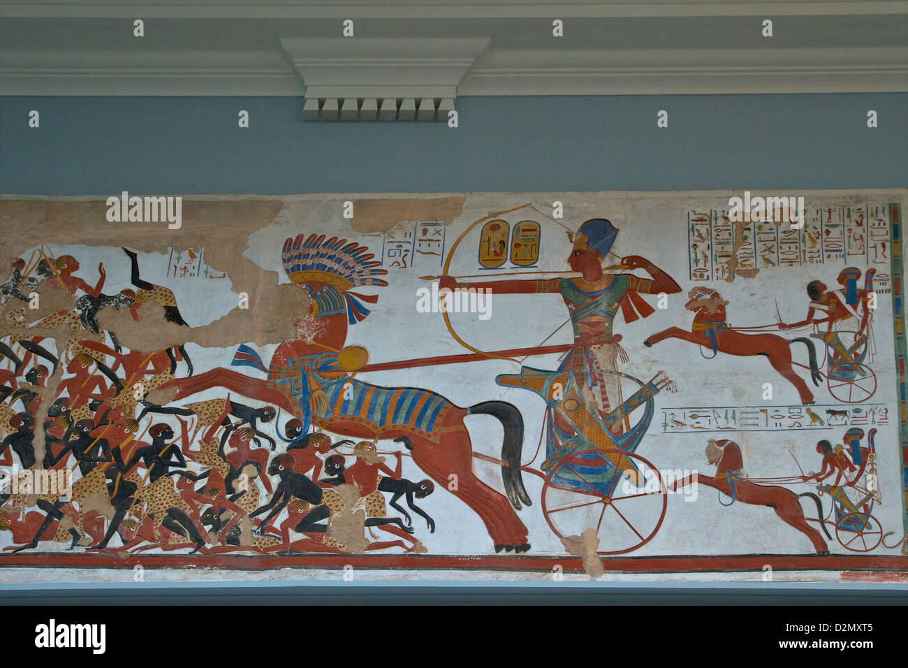 Plaster cast of relief from Temple of Beit el-Wali, Lower Nubia showing ...