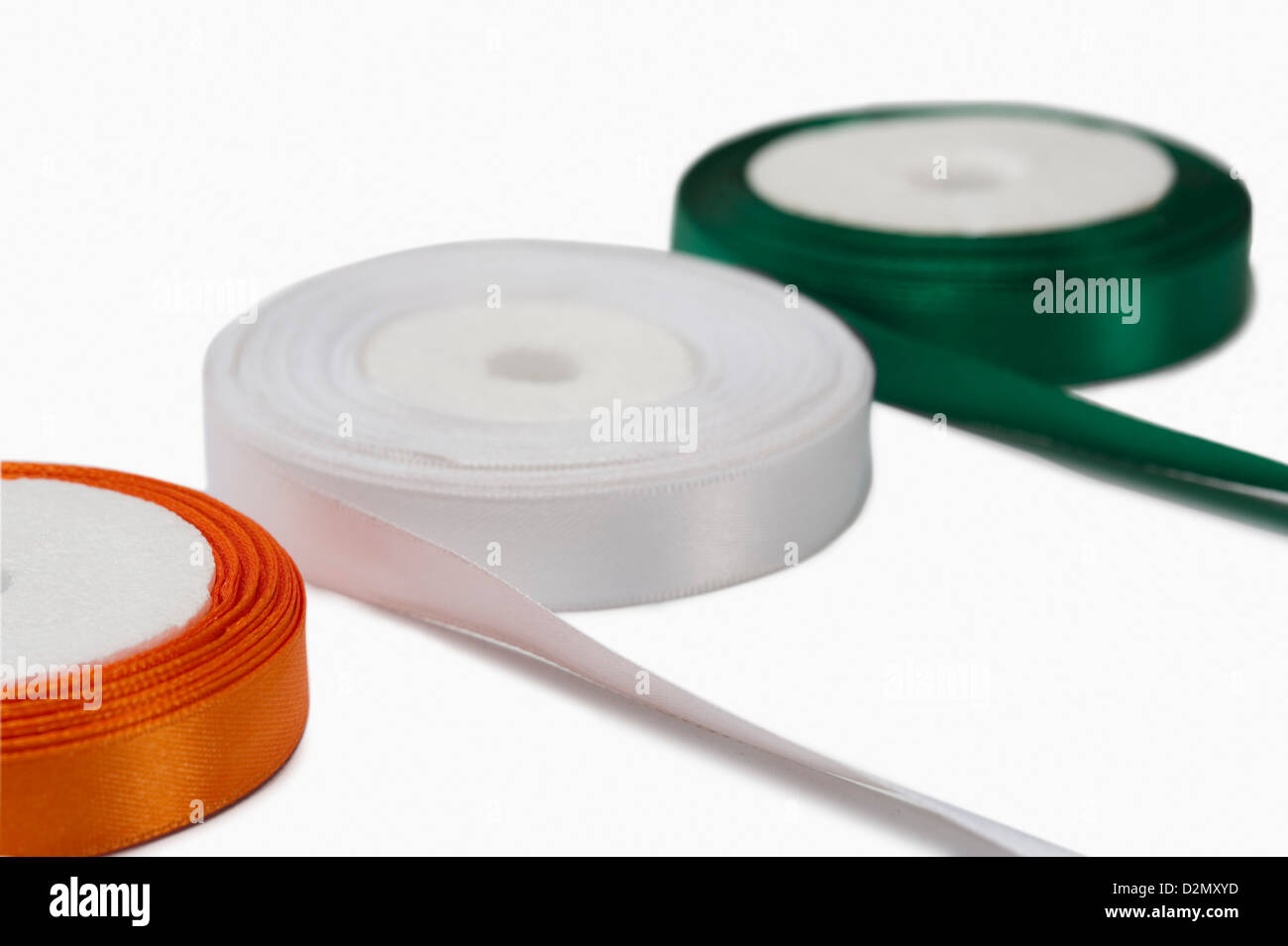 Ribbons representing Indian flag colors Stock Photo - Alamy