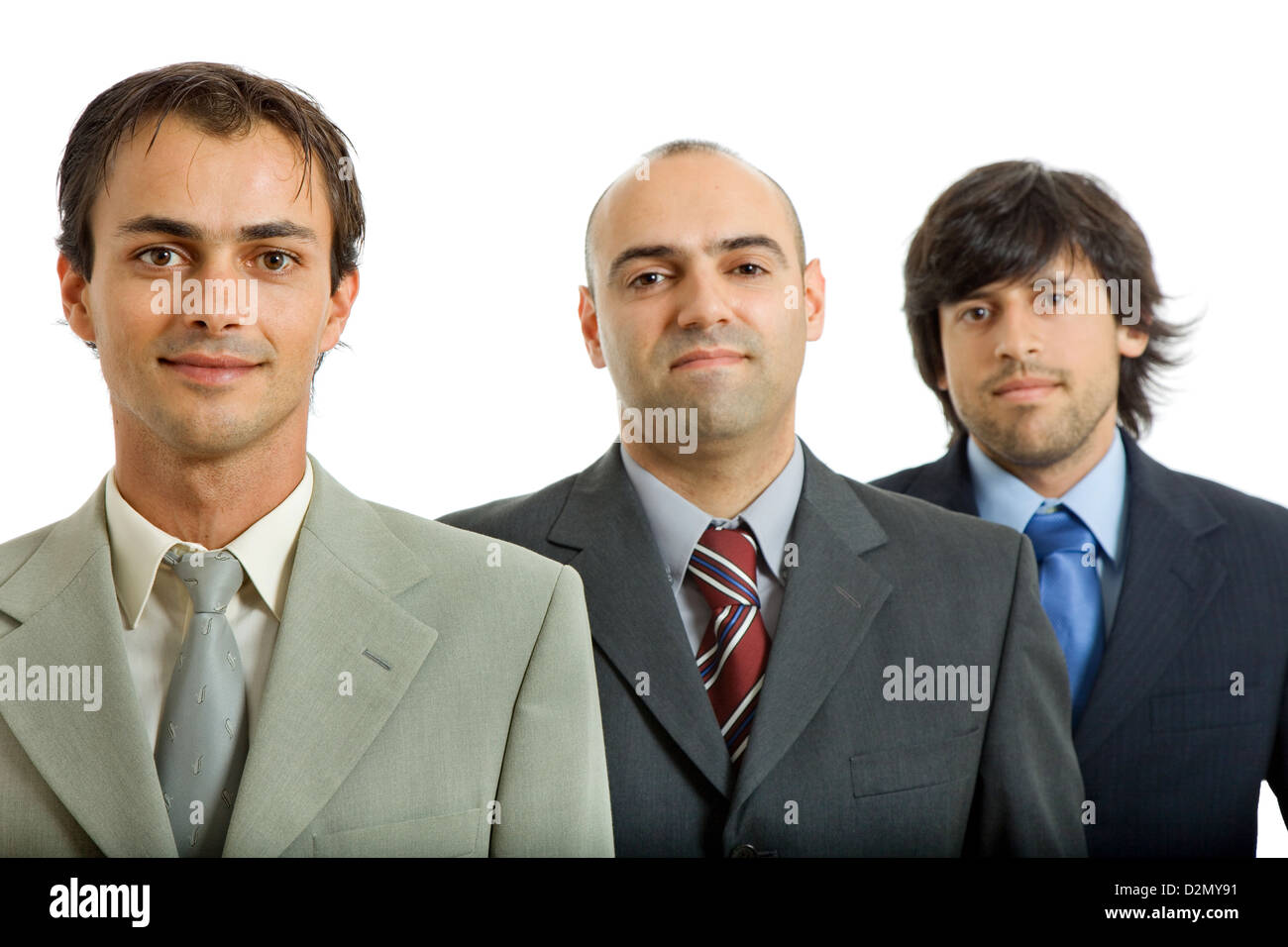 three business man isolated on white background Stock Photo - Alamy
