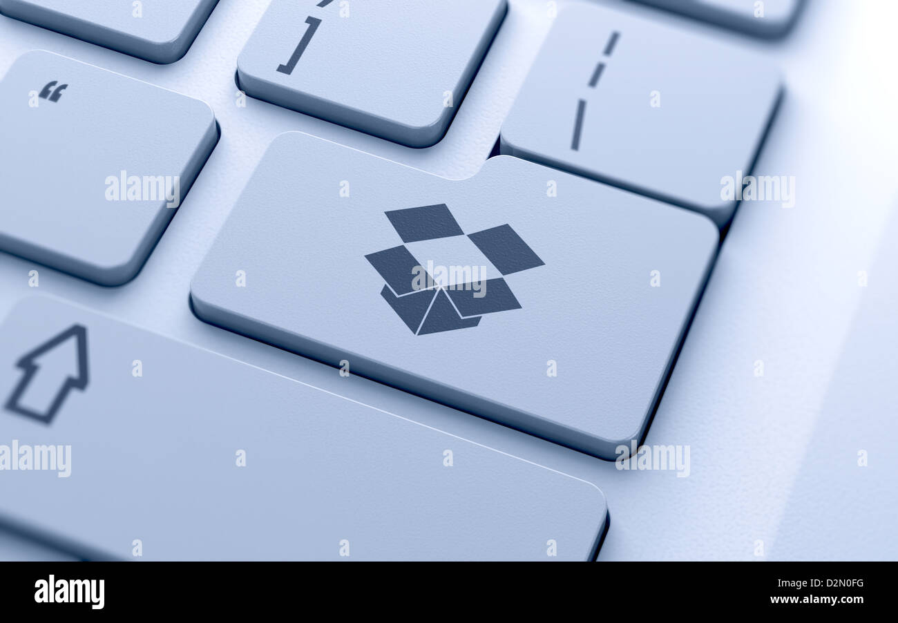 3d illustration of data store button on keyboard with soft focus Stock ...