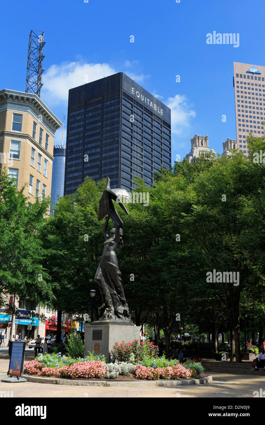 The Phoenix sculpture by Gamba Quirino, Woodruff Park, Atlanta, Georgia ...