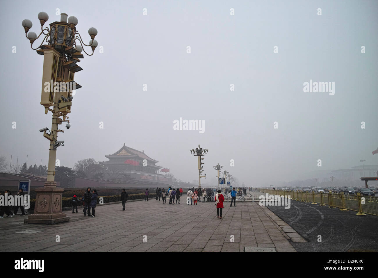 Beijing, China. 29th January 2013. Fog and haze enveloped Beijing again ...