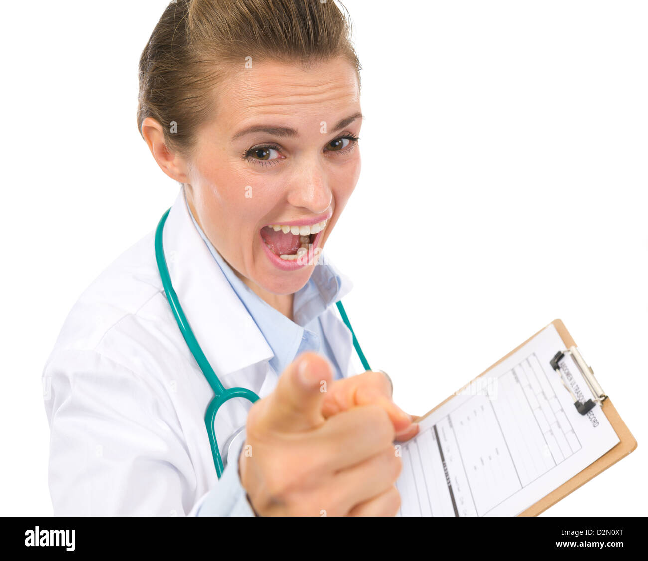 Angry pointing doctor hi-res stock photography and images - Alamy