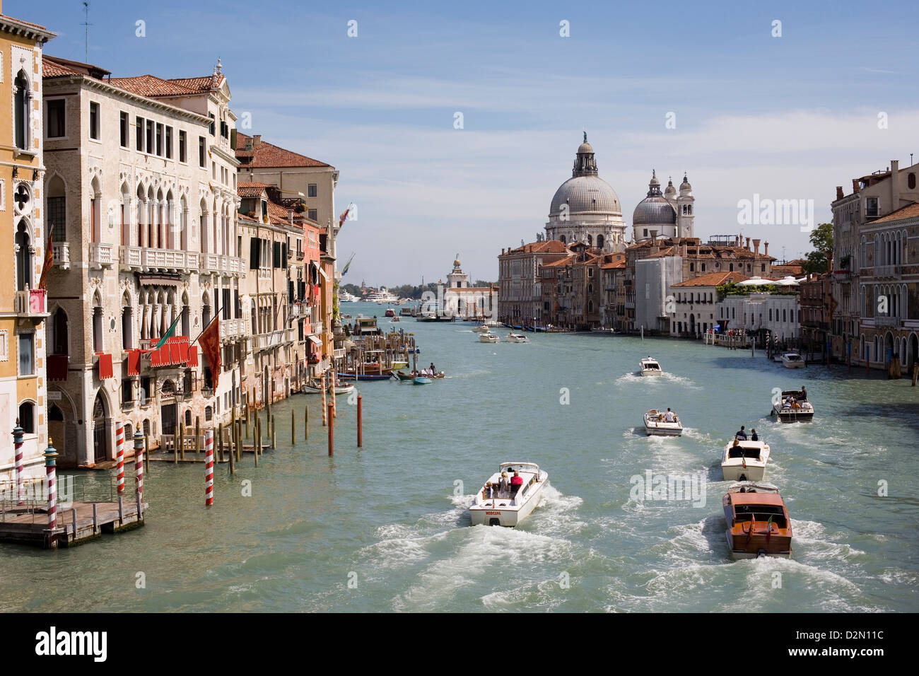 Grand Canal and Santa Maria in distance, Venice, UNESCO World Heritage ...