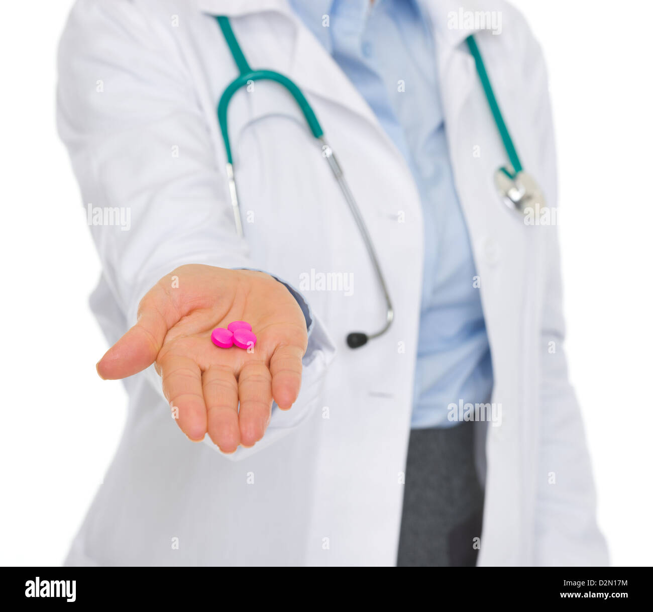 Closeup on medical doctor woman giving tablets Stock Photo - Alamy