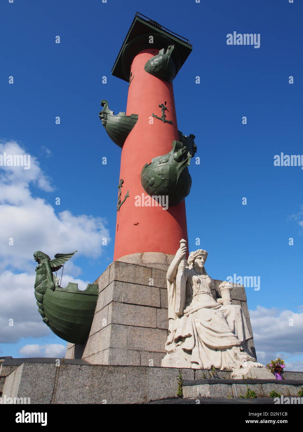 Rostral column, St. Petersburg, Russia, Europe Stock Photo - Alamy
