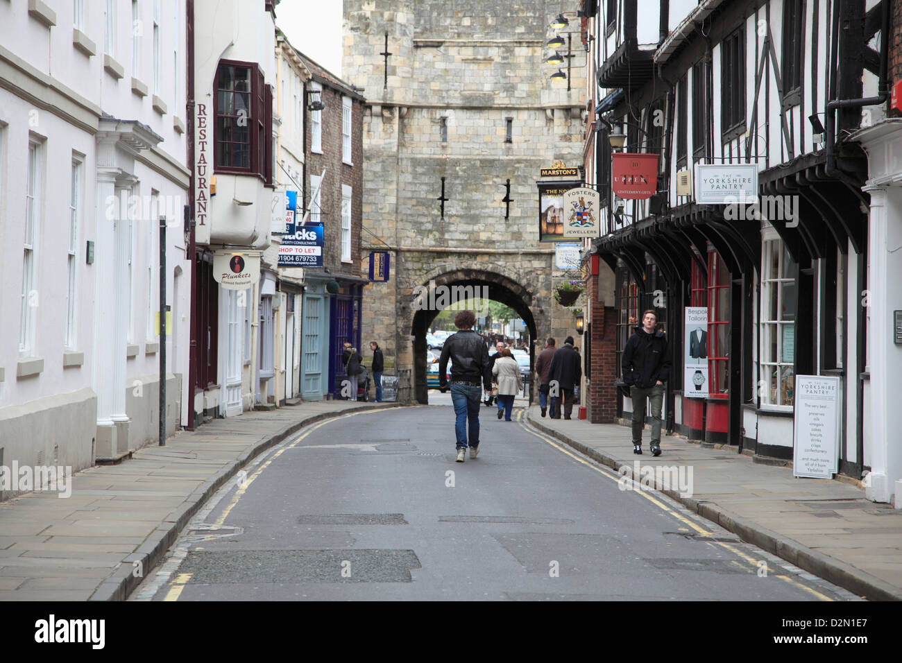 Street scene, York, North Yorkshire, Yorkshire, England, United Kingdom ...