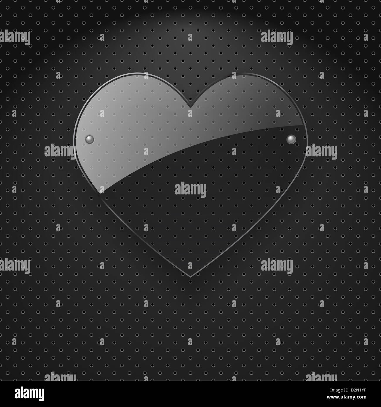 Glass heart over metal background Stock Photo - Alamy