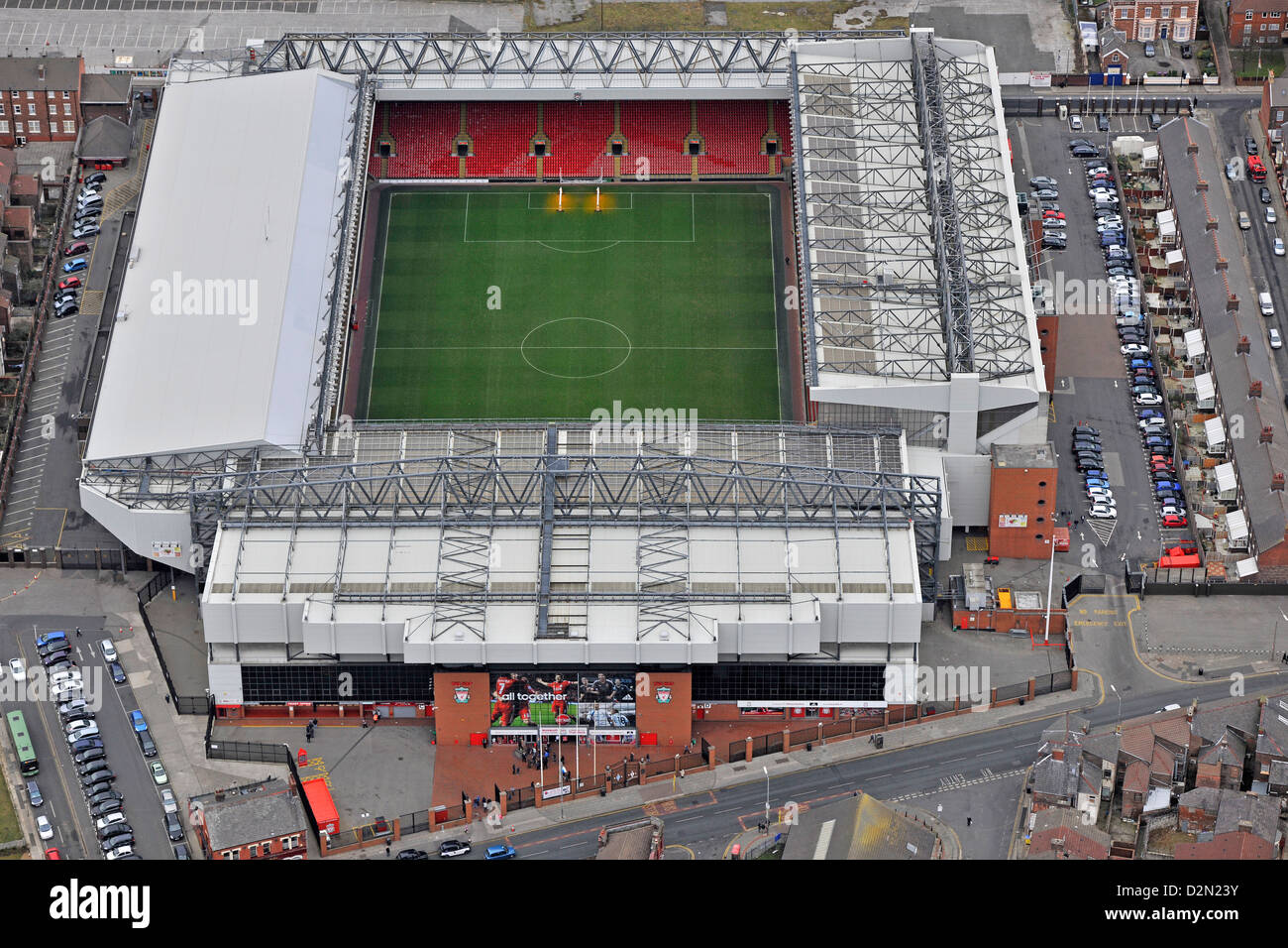 Aerial photograph of Anfield Stock Photo - Alamy