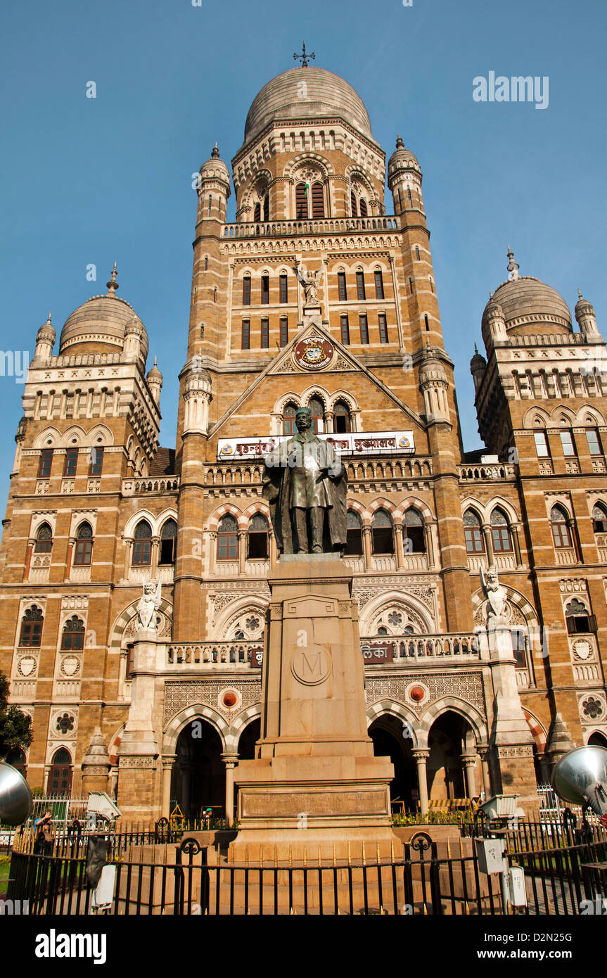 Mumbai Bombay BMC Brihan Municipal Corporation Building and Statue of ...