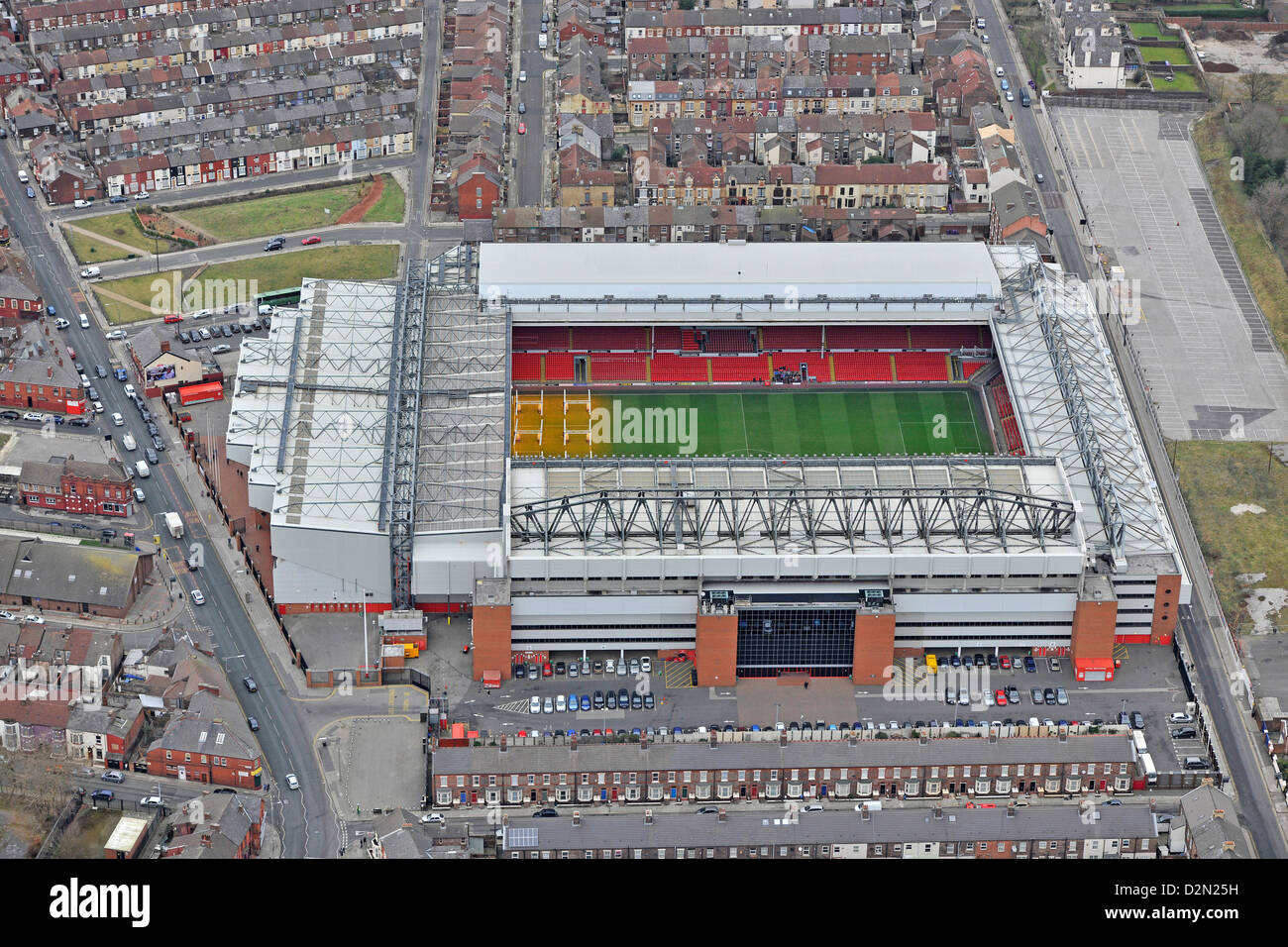 Anfield stadium aerial hi-res stock photography and images - Alamy