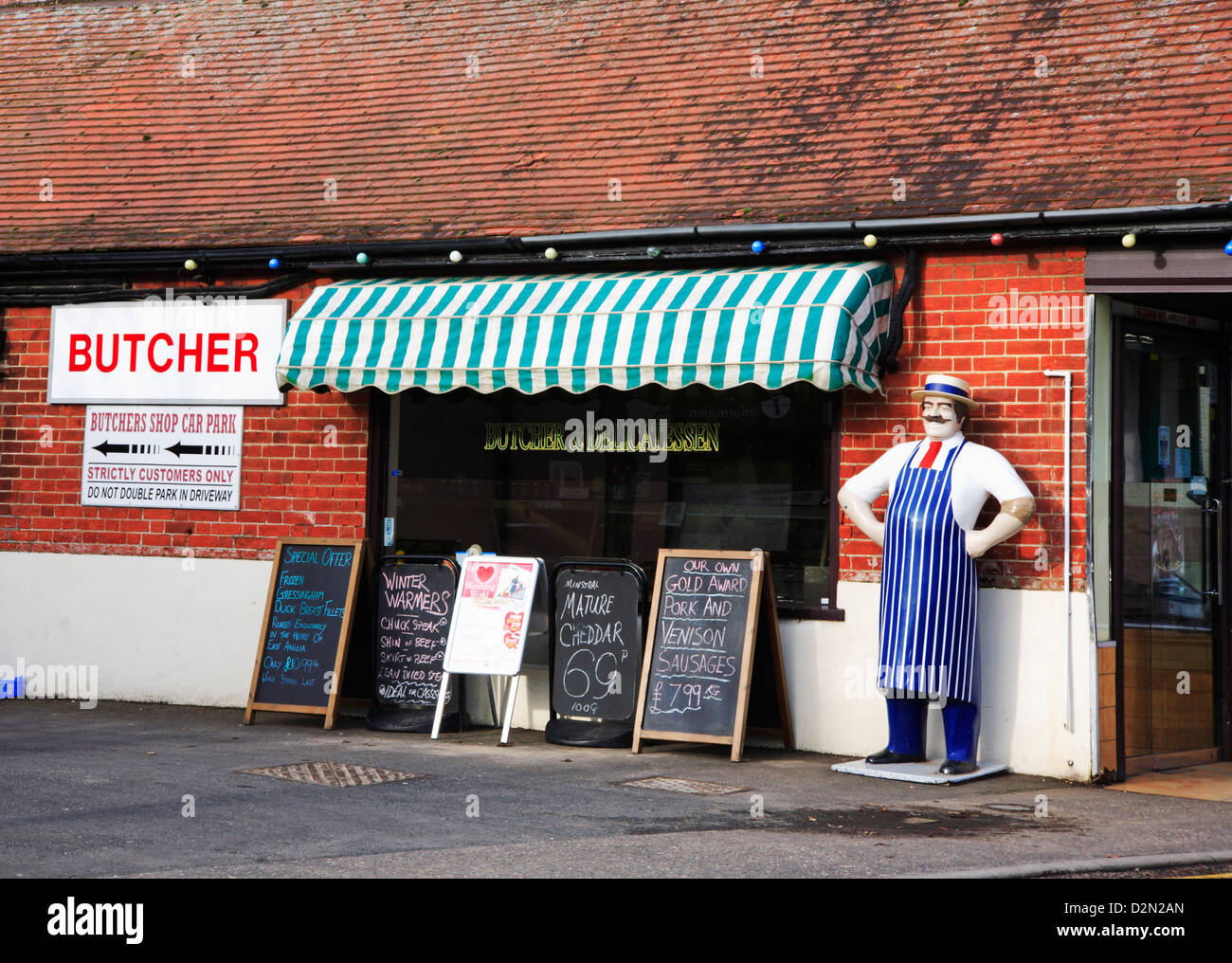 A village Butcher's shop at Hoveton, Norfolk, England, United Kingdom ...