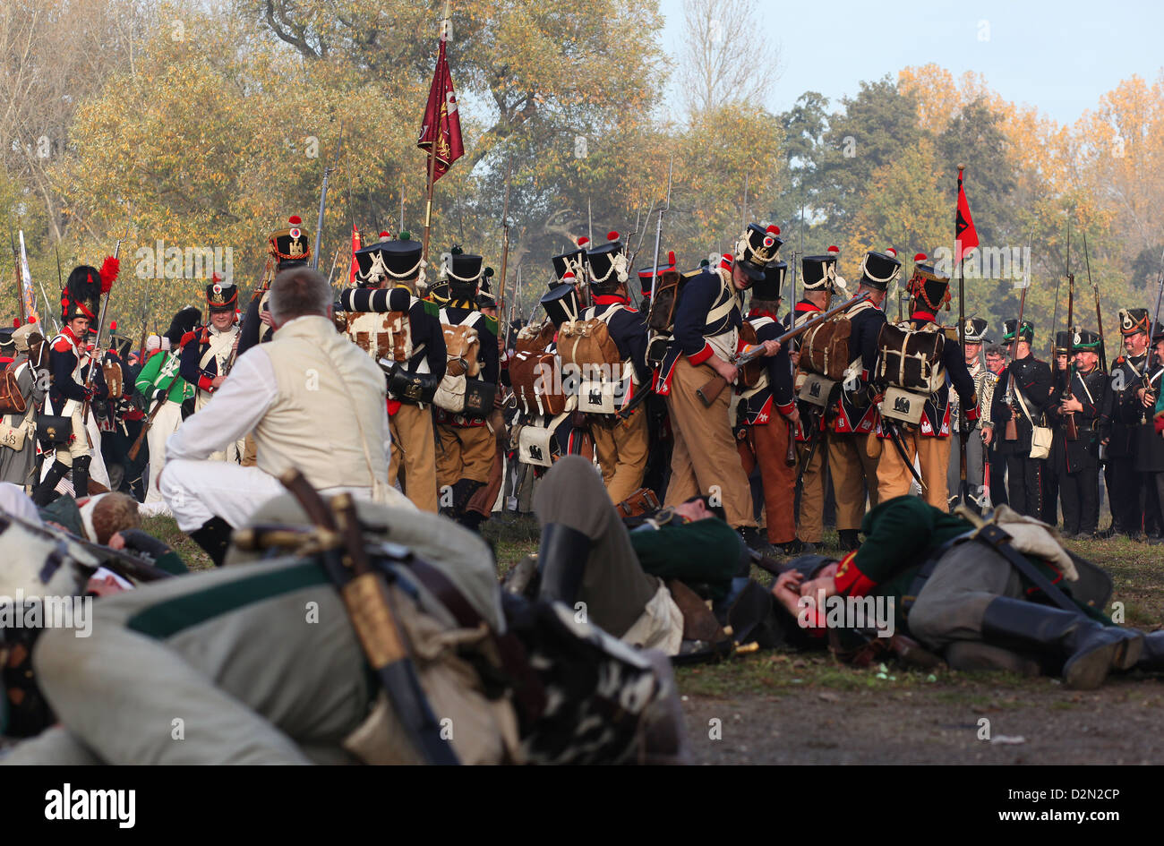 Fighting scene during a reenactment of the Battle of the Nations (16–19 ...
