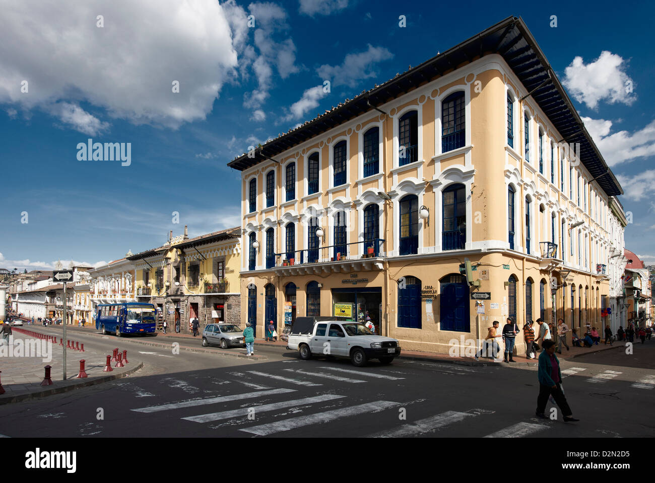 historical colonial buildings at Plaza de San Francisco, historical ...