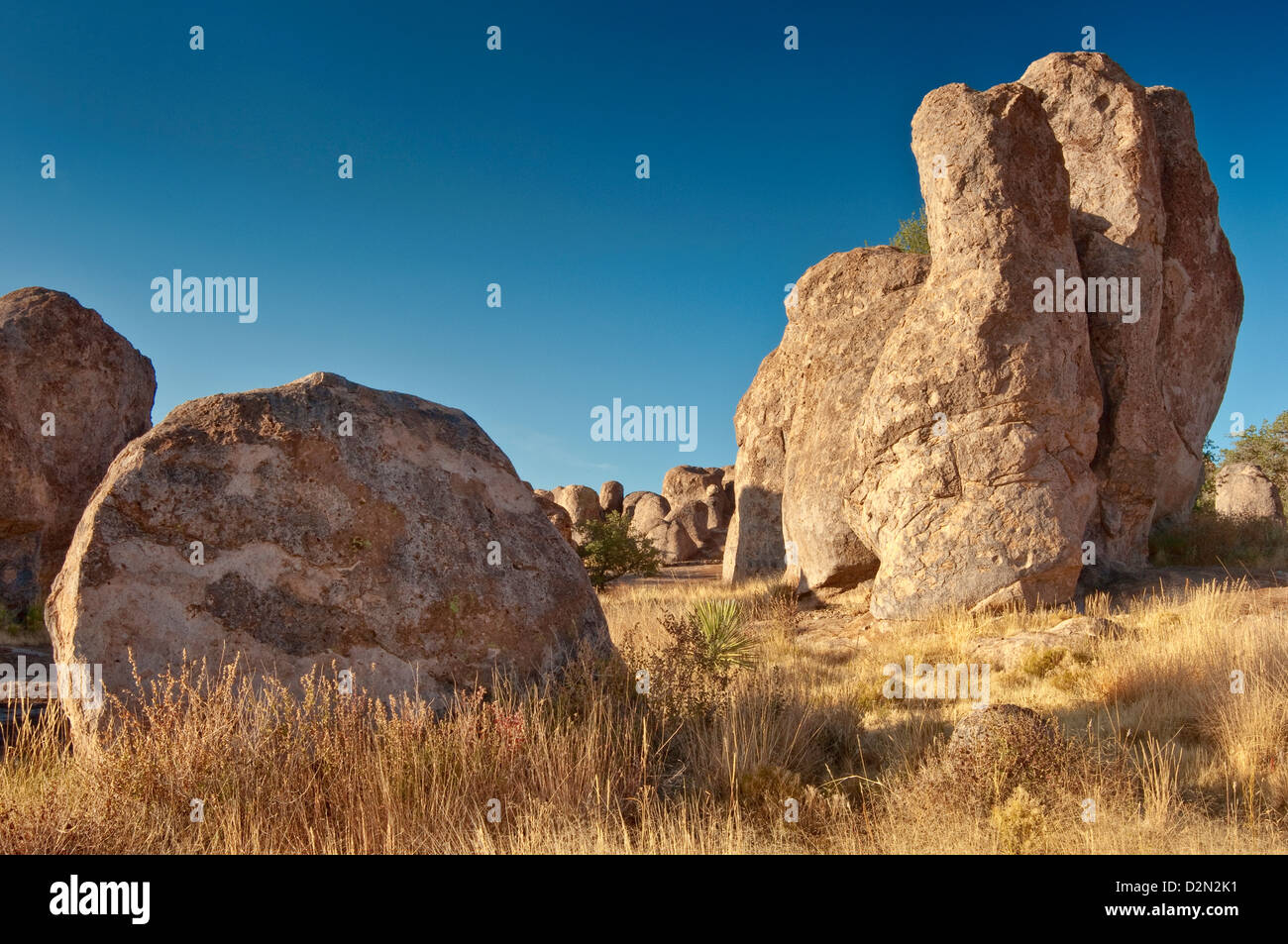 Volcanic rock formations at City of Rocks State Park, Mimbres Valley ...