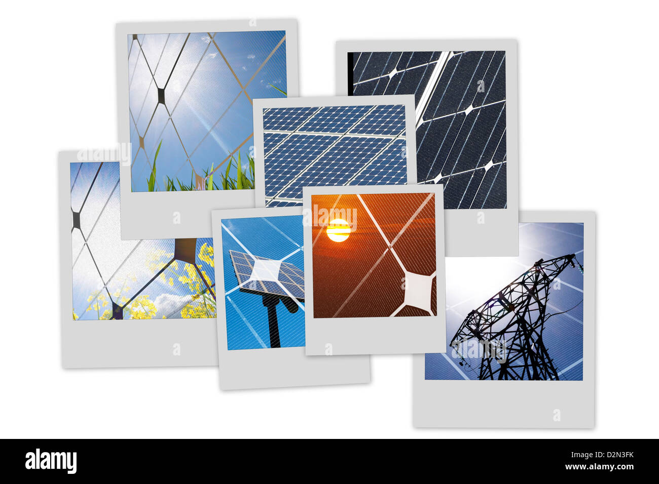 Solarcell panel group Cut Out Stock Images & Pictures - Alamy