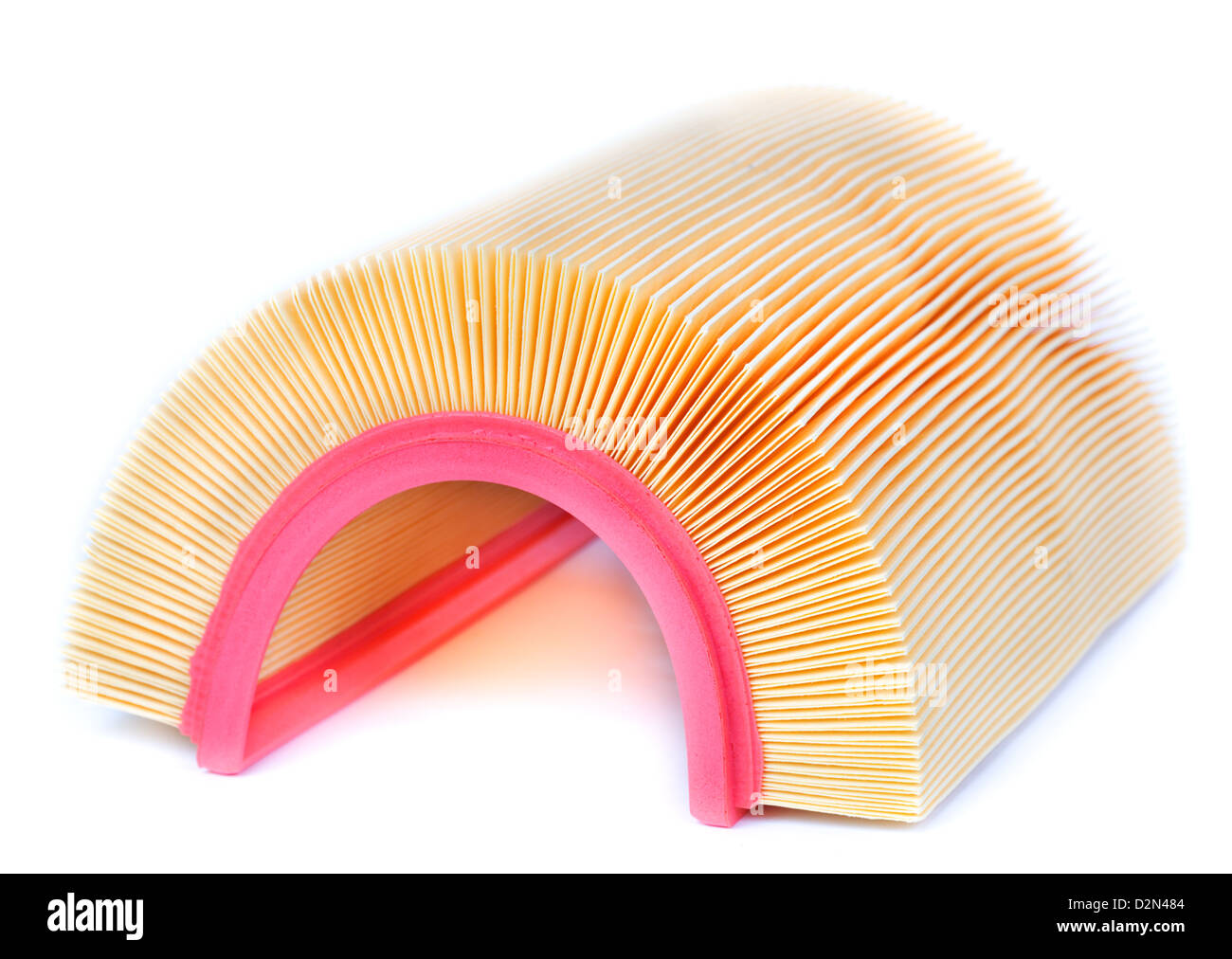 Car air filter isolated on white background Stock Photo - Alamy