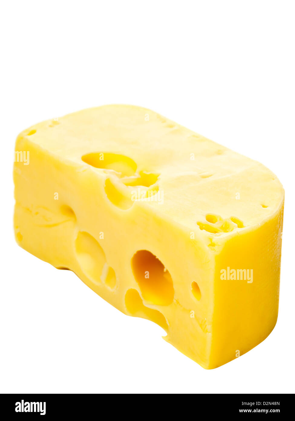 Piece of fresh edam cheese on white background Stock Photo - Alamy