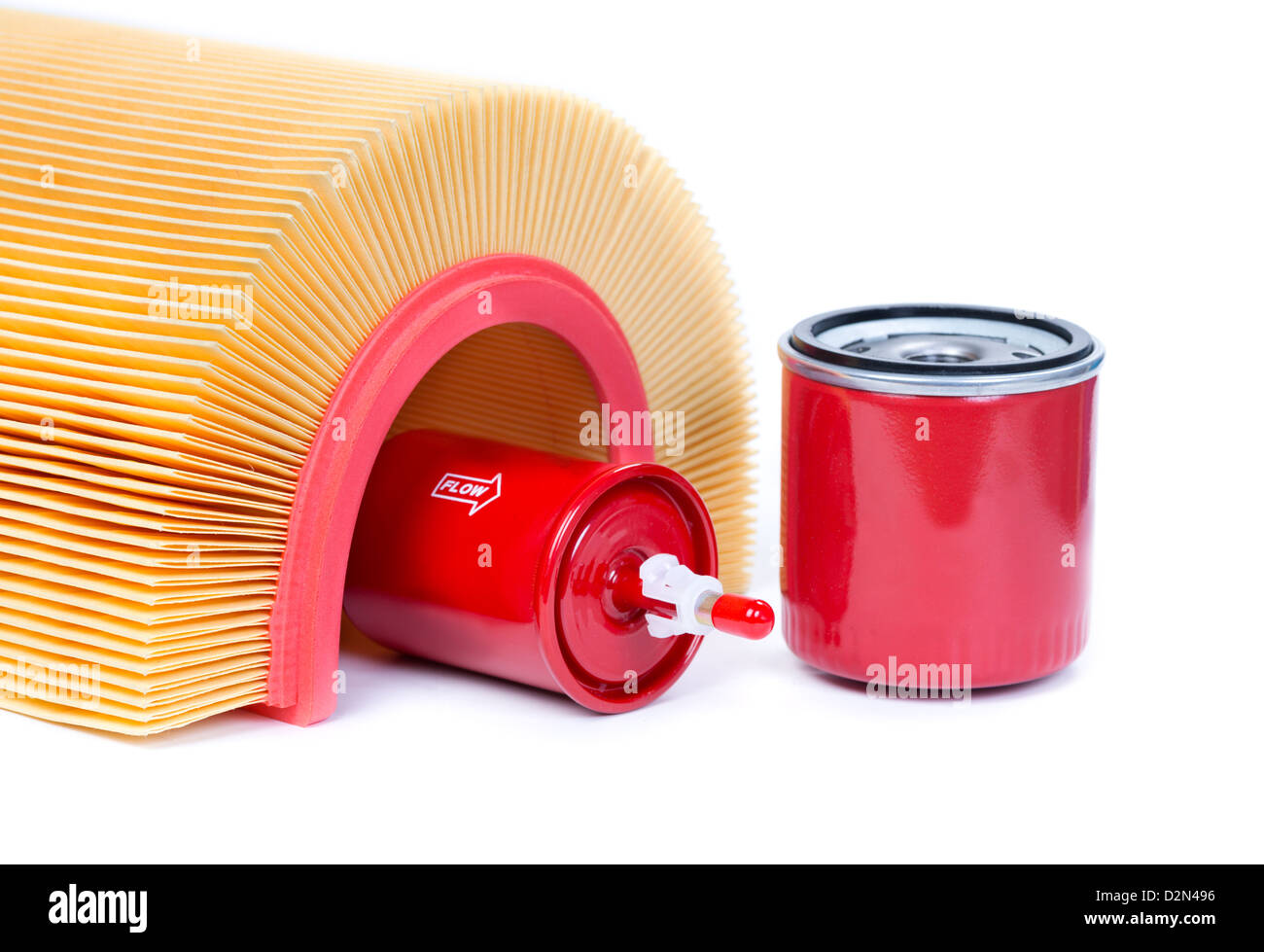 automotive oil and fuel filter isolated on white Stock Photo - Alamy