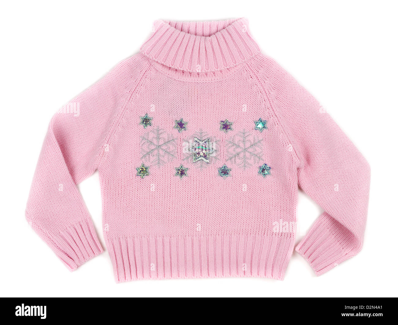 pink wool sweater isolated on white background Stock Photo - Alamy