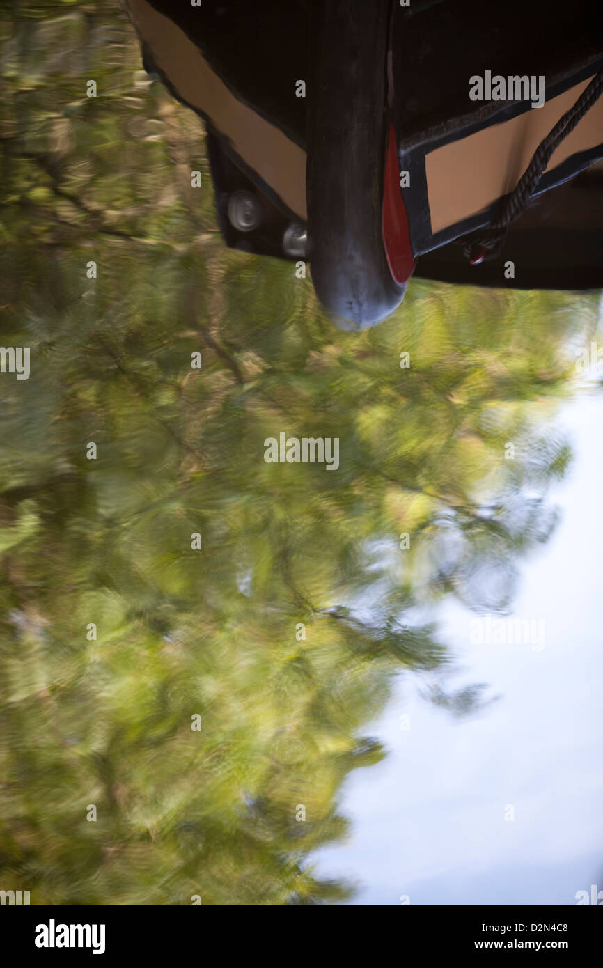 Shadows and ripples in Canal water in the Huddersfield Narrow Canal ...