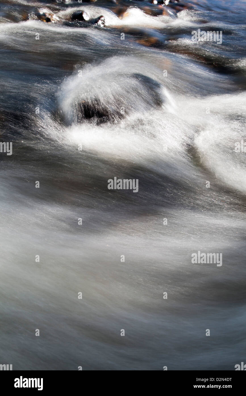 Fast flowing water in a Pennine river Stock Photo - Alamy