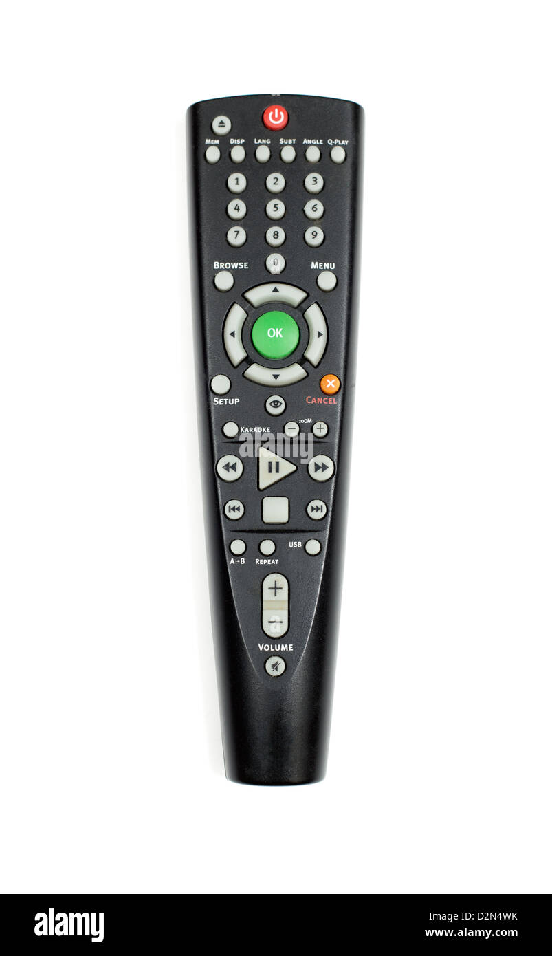 Remote control from TV, VCR, DVD, close up Stock Photo - Alamy
