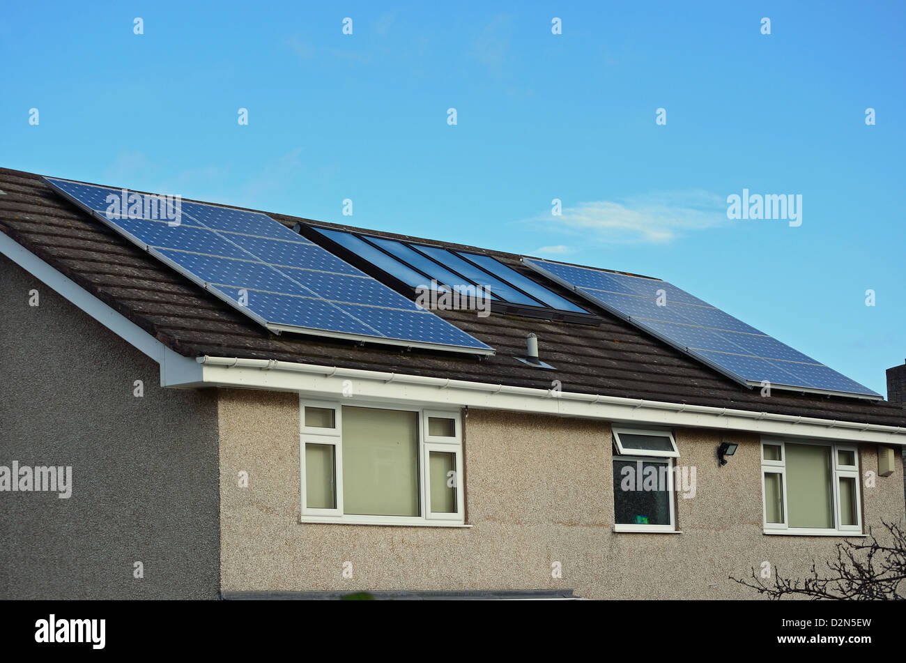Solar Panels on rooftop Stock Photo - Alamy