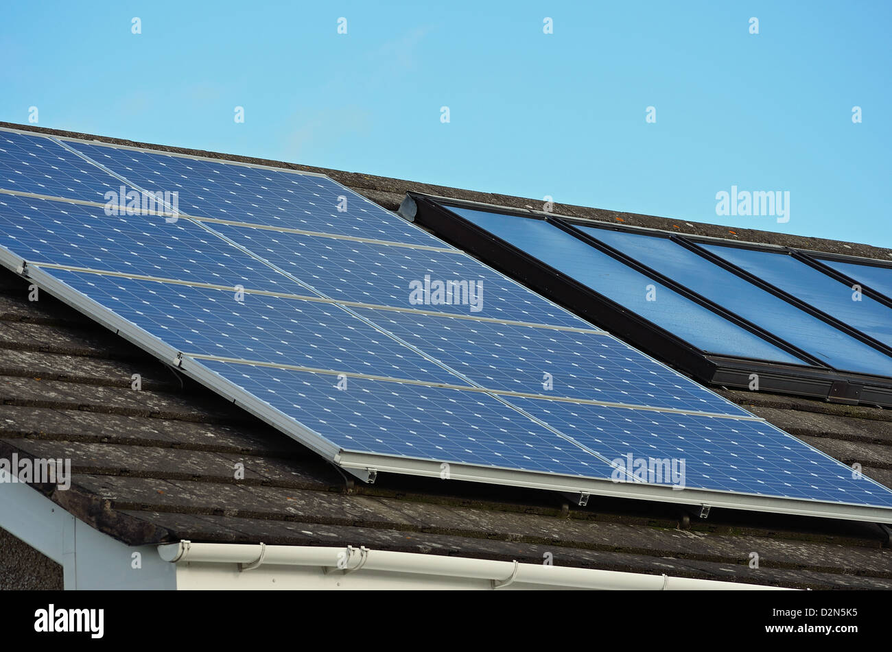 Solar Panels on rooftop Stock Photo - Alamy