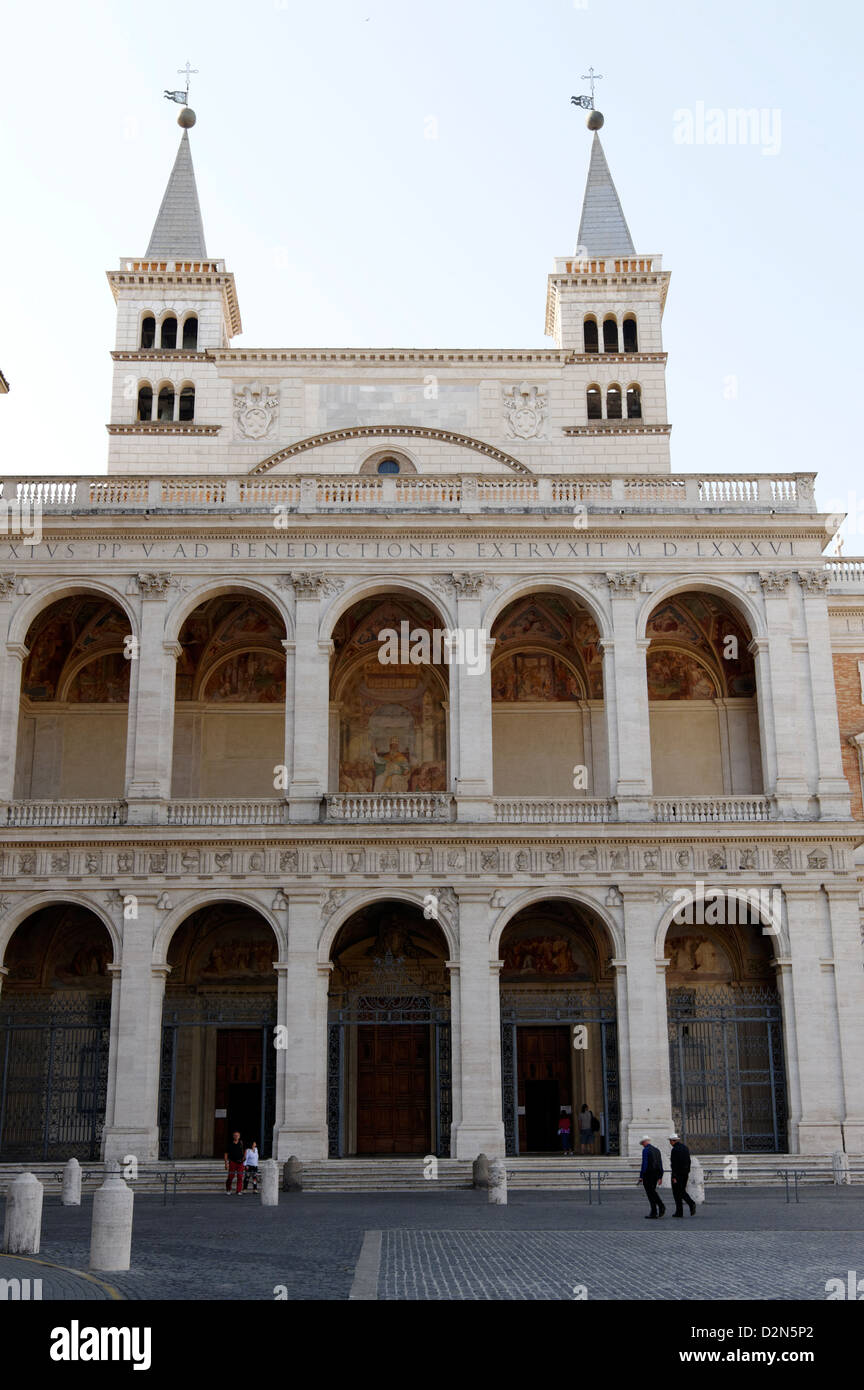 Rome. Italy. View at the Basilica of St. John Lateran (Basilica di San ...