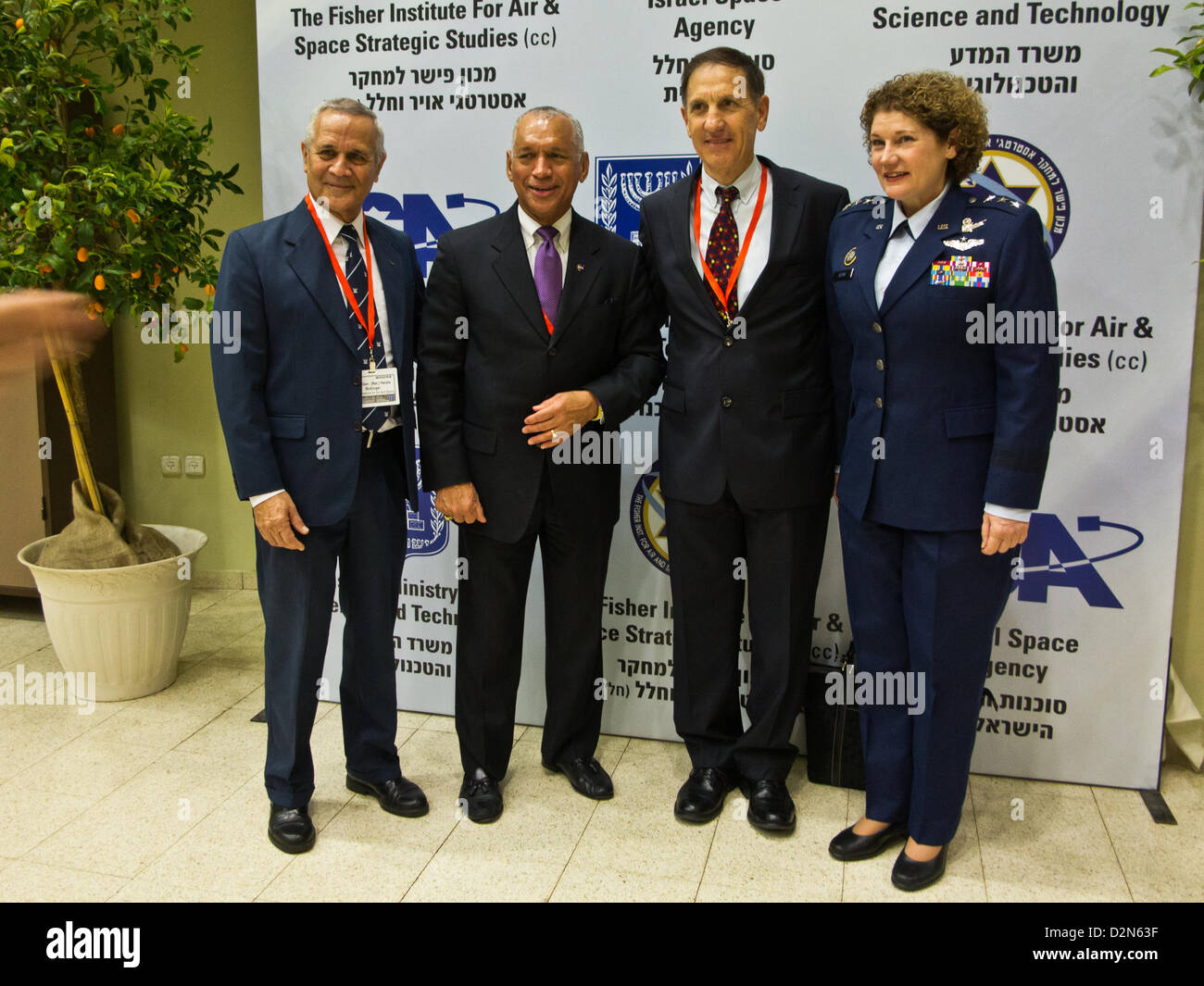 R-to-L; Lieut. Gen. Susan Helms, former NASA astronaut, IAF Ret. Brig ...