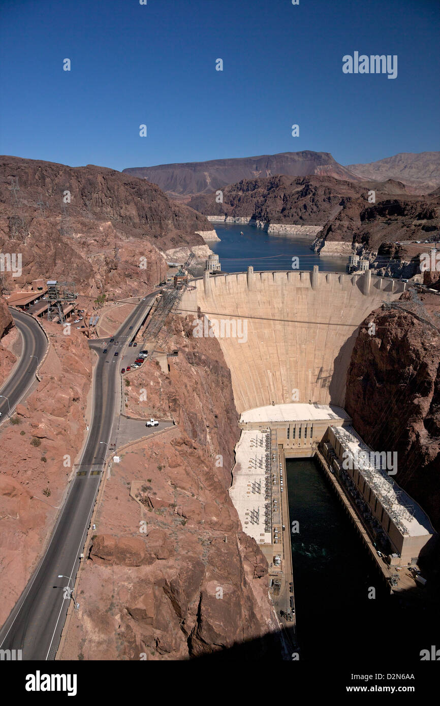 Hoover Dam, Colorado River, between Nevada and Arizona, United States ...