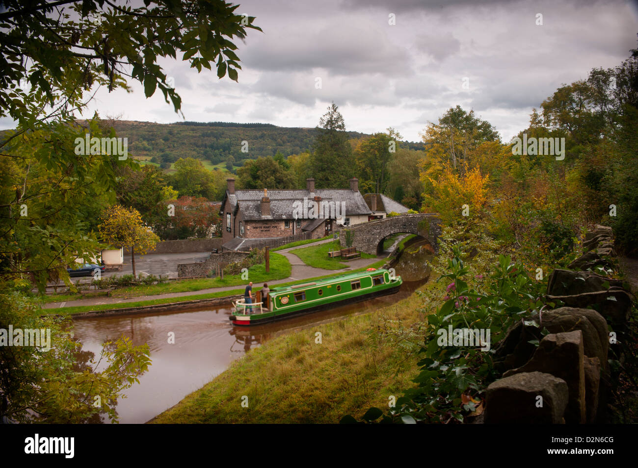 Brecon canal at Talybont on Usk, Powys, Wales, UK Stock Photo - Alamy