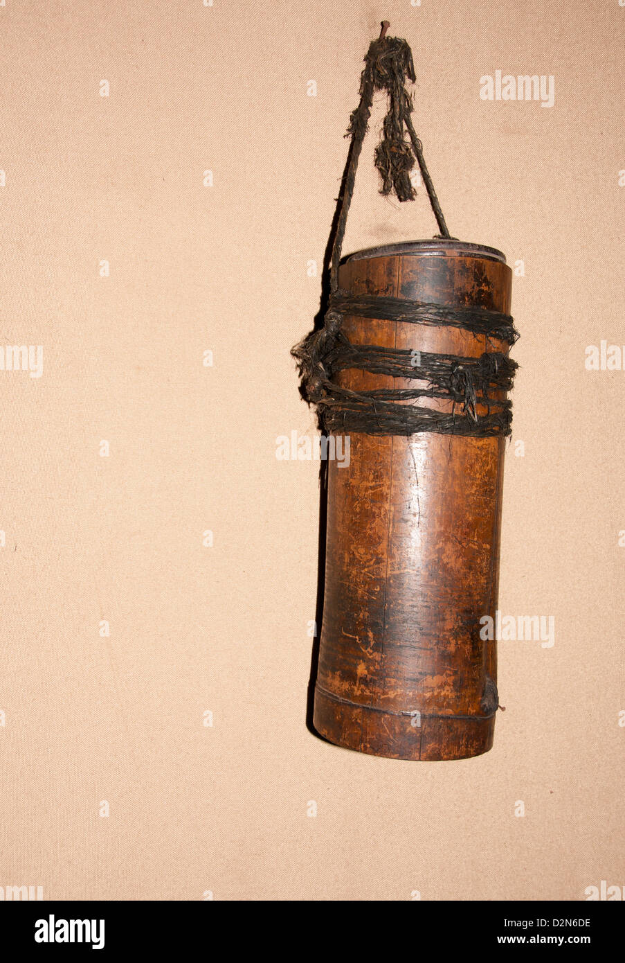 Ancient milk container made of bamboo Stock Photo - Alamy