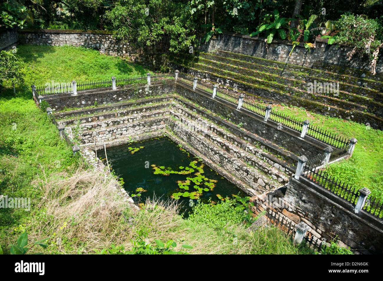 Traditional open air pond used for swimming, Kerala India Stock Photo ...