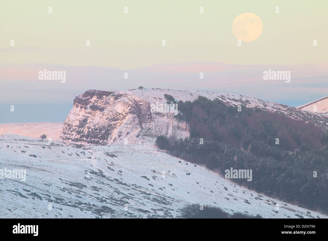 Back Tor Castleton Derbyshire Peak District Winter Stock Photo - Alamy